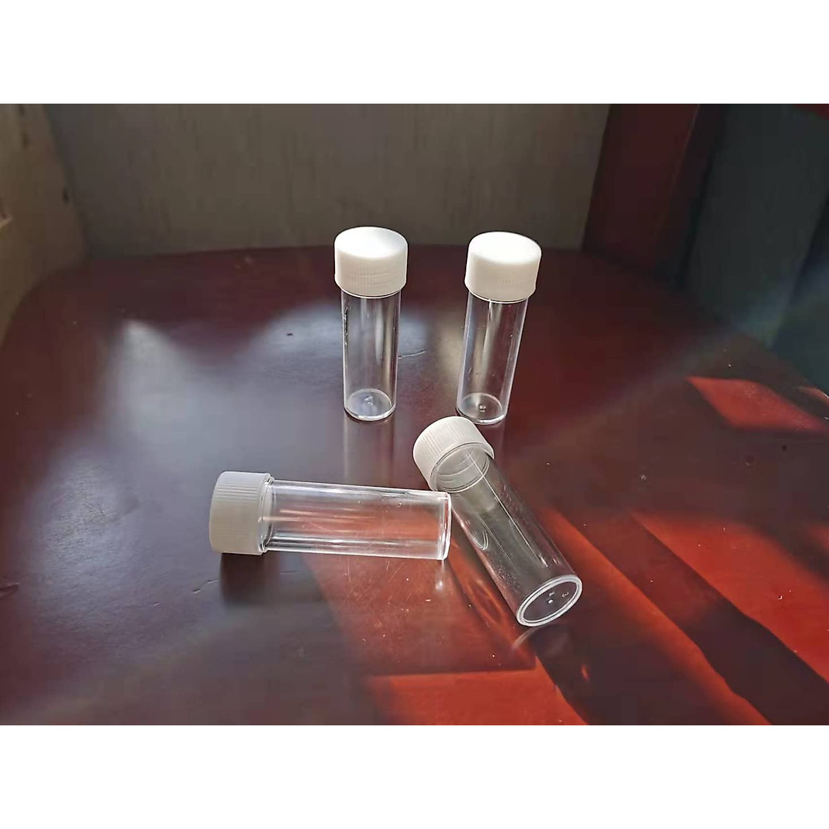 12 PCS 25ml/0.8oz Plastic Sample Bottles Test Tubes Storage Vials Sample Container with Screw Cap