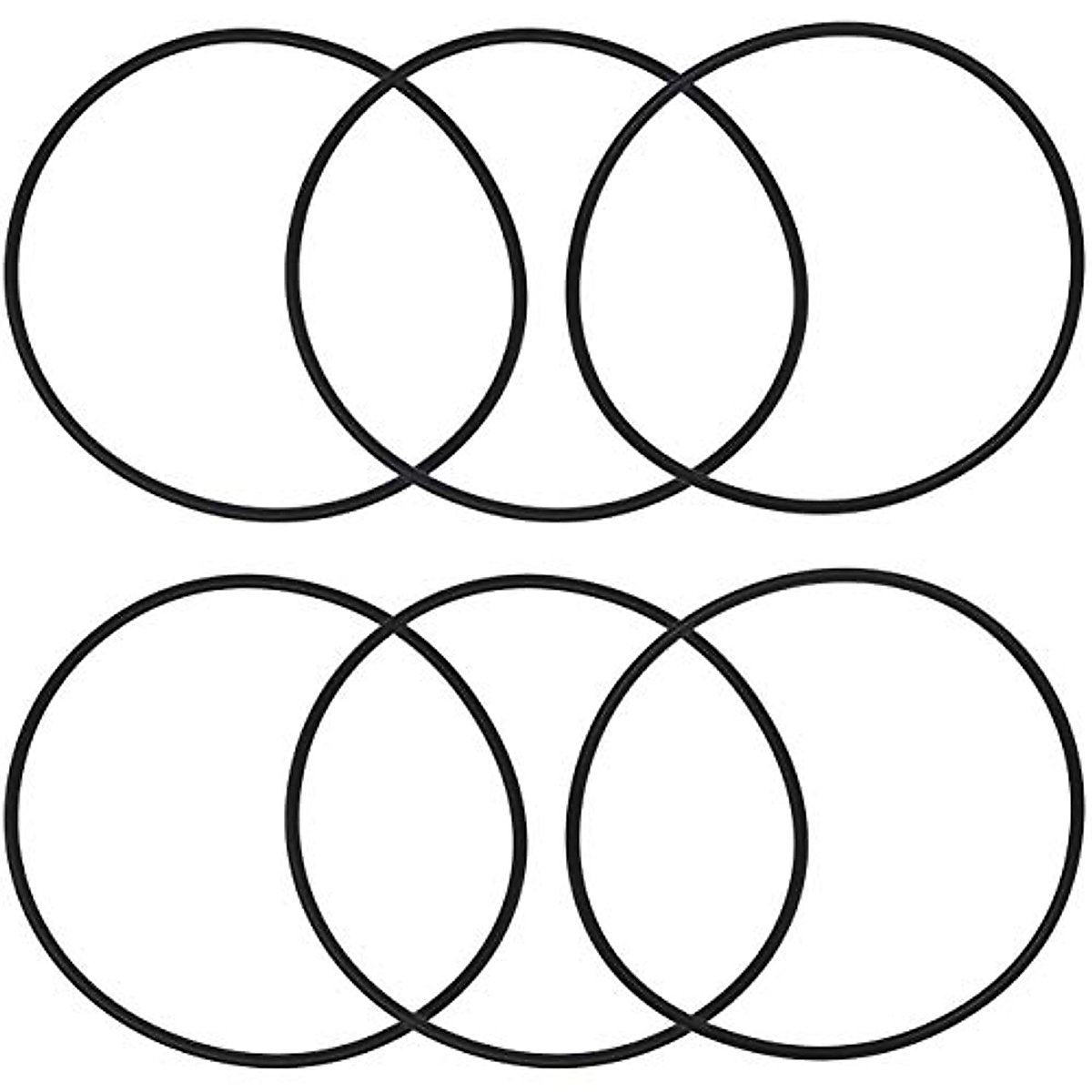 AppliaFit 6-Pack O-Ring Gasket Seals Compatible with GE HHRING - Fits Whole Home Filtration Models GXWH30C, GXWH35F, GXWH38F, GXWH38S, GXWH40L, WS03X10039, FXHSC, FXHTC
