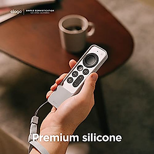 elago R4 Retro Case Compatible with 2022 Apple TV 4K Siri Remote 3rd Generation, Compatible with 2021 Apple TV Siri Remote 2nd Gen - Classic Controller Design [Non-Functional], Protective (Light Grey)