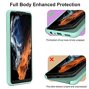 NUIMADL Galaxy A04 Case 6.5 inch, Soft Liquid Silicone Protective and Anti-Scratch Microfiber Lining Shockproof Compatible with A04 4G Cover (Green)