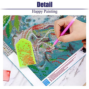 ICECHEN Art Leopard Diamond Painting Kits - 5D Diamond Art Kits Full Drill Diamond Painting Kits for Adults Kids Beginner, Diamonds Dots Arts and Crafts for Adults HomeWall Decor 12X16 inch