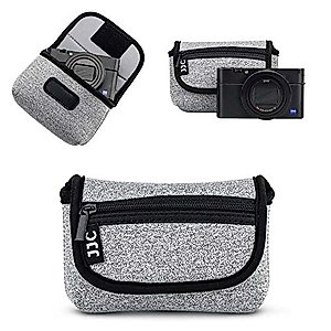JJC Compact Camera Case Travel Pouch Sleeve for Sony ZV1F ZV-1F ZV1 ZV-1 RX100 VII VI VA W800 W830 WX350 Canon G7X G5X G9X SX740 Olympus TG-6 TG-5 TG-4 Fujifilm XP130 XP140 XP90 Ricoh GR III II & More