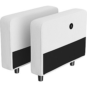 Karl home Modular Sectional Sofa Carton A Armrest Module Piece, Linen Fabric White