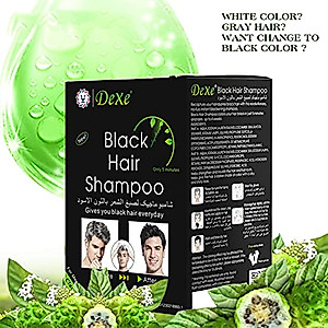 Cutelove Black Hair Dye - Black Hair Shampoo Hair Color for Gray Hair Coverage only 5 Minutes Maintain Hair Color a Months for Men and Women 25mlx10 Packs
