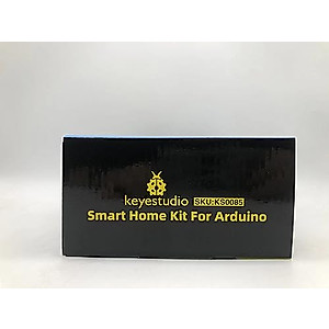 KEYESTUDIO Smart Home Starter Kit for Arduino for Uno R3, Electronics Home Automation Coding Kit, Wooden House DIY Sensor Kit STEM Set for Adults Teens 15+