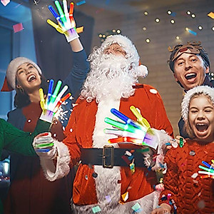 VICSPORT LED Gloves Light up Gloves for Adults Girls Boys Toys Age 6-16 Years Old Cool Fun Gifts for Carnival Halloween Christmas Birthday Parties