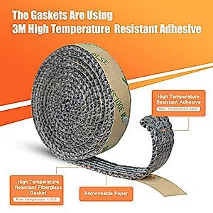 Flat Gasket Tape for Stoves and Fireplaces, Self Adhesive Flat Gasket, 5/8"x1/8" Length 72" Wood Stove Flat Gasket Tape