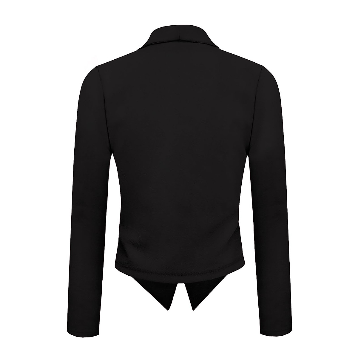 Hybrid & Company Womens Casual Work Office Blazer Open Front Heavy Ponti Shawl Collar Long Sleeve Jacket JK1134 9789 BLACK XL