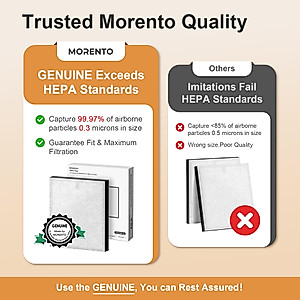 MORENTO HY4866 Air Purifiers with HY4866 Enhanced Filter 2P, White