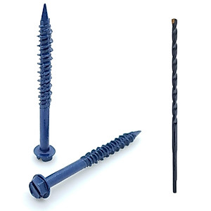100 Qty 3/16" x 2-1/4" Hex Head Diamond Tip Concrete Screws to Anchor Masonry, Block & Brick (BCP488)