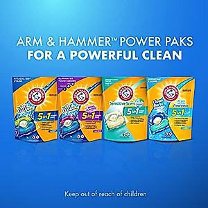 Arm & Hammer Plus OxiClean With Odor Blasters LAUNDRY DETERGENT 5-IN-1 Power Paks, 40CT (Packaging may vary)