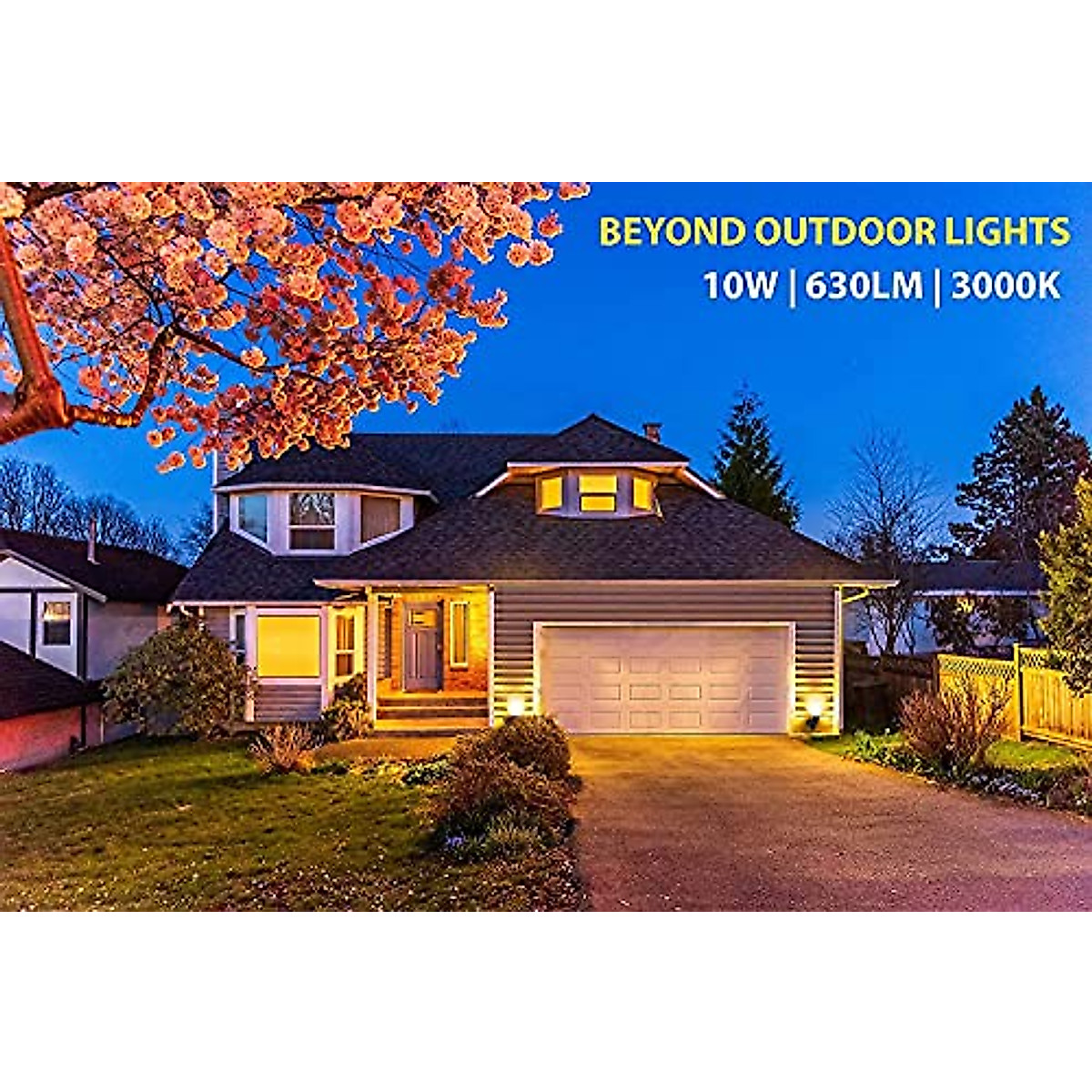 HOMEnhancements LED Black Small Bullet Flood Light Site Landscape Lighting Spot Light for Exterior 630 Lumen, 10W, 3000K LED-FLOOD-226-BK #16701