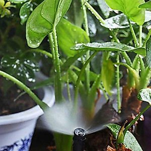 Xiaochen Sprinklers Watering Pipe Fittings Garden Irrigation Flat Fan Spray Nozzle Simple Refraction Nozzle Barbed 1/4" 120-180 Degrees Sprayer 8pcs