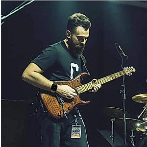 (4 Pack) Compatible with Apple Watch Band 45mm 44mm 42mm, C.M Genuine Leather Band Replacement Strap Compatible with Apple Watch Series 7/6/5/4/3/8/9/SE, Brown Blue Grey Black Band with Black