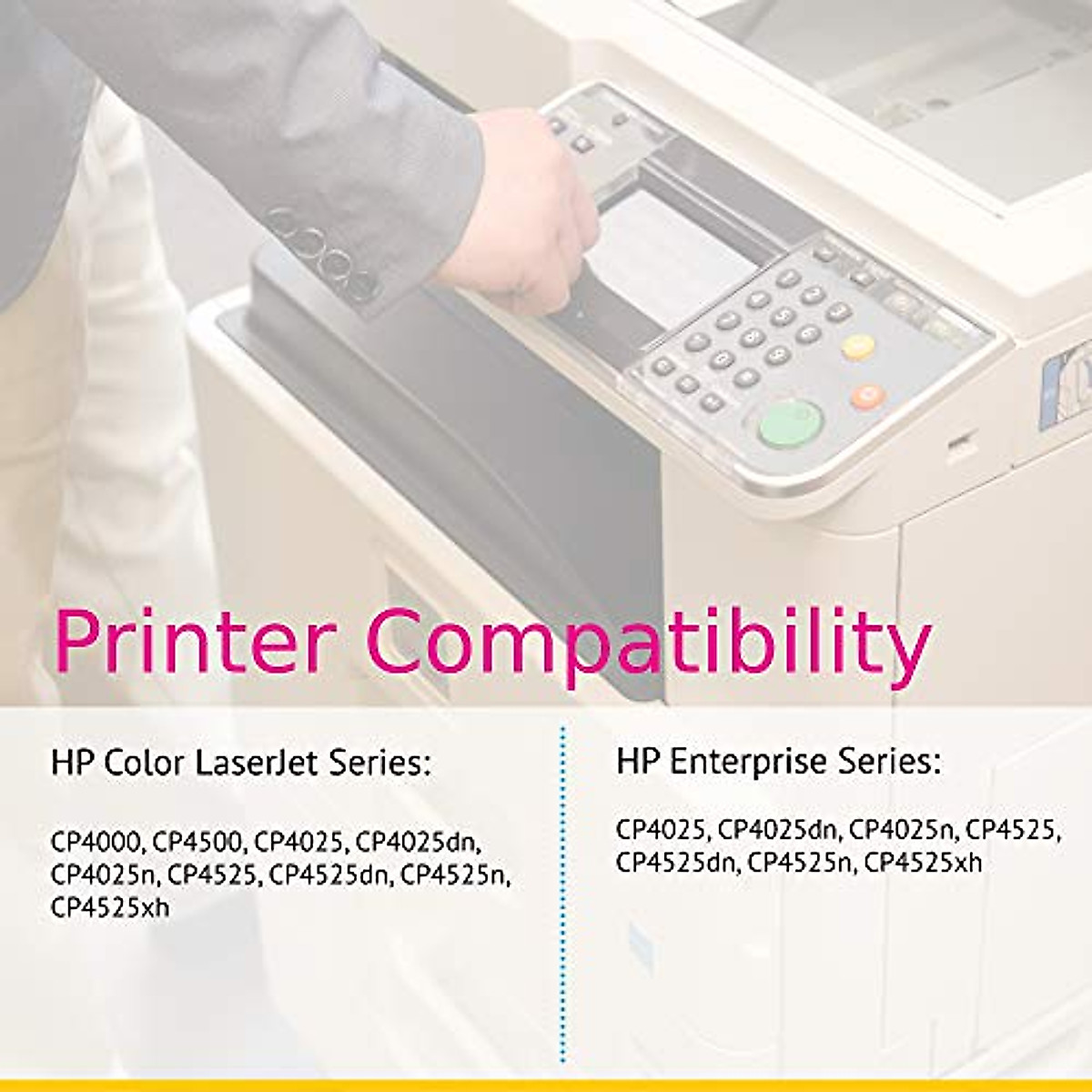 CS Compatible Toner Cartridge Replacement for HP CP4025 CE260A Black HP 647A Color Laserjet CP4000 CP4500 CP4525 CP4525dn Enterprise CP4025 2 Set