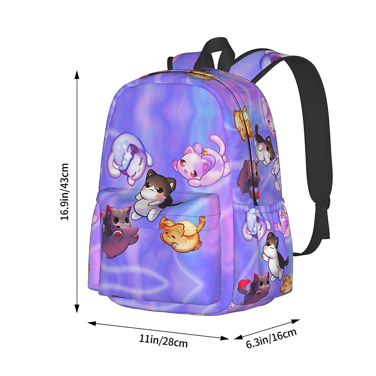 Anime cat theme backpack 3d Casual Light Weight Bookbags for girls