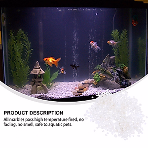 balacoo 1 Pack Fish Tank Rocks Clear Vase Stuffing Gemstone Tank Gravel Socking Stuffers Fish Tank Rock Decor Fish Tank Accessories Naturales Bulk Glass White Plant