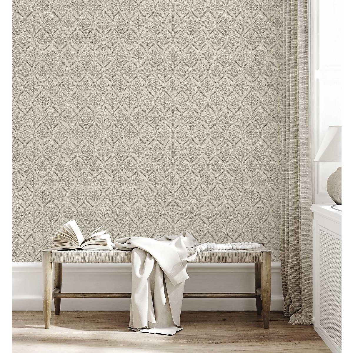 YXTII Boho Wallpaper Peel and Stick Wallpaper Vintage Wallpaper Stick and Peel Damask Wallpaper Self Adhesive Removable Wallpaper for Bedroom Drawers Cabinets