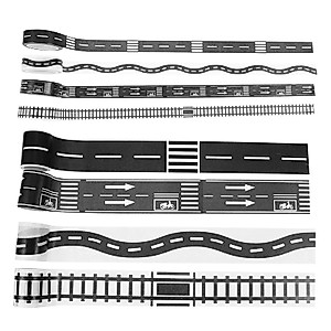 Healifty 8 Rolls Race Car Track Road Tape Railway Track Sticker Stick to Floors and Walls Tape Washi Tape Play Vehicle Supplies for Kid Toy Birthday Gifts Mixed Styles