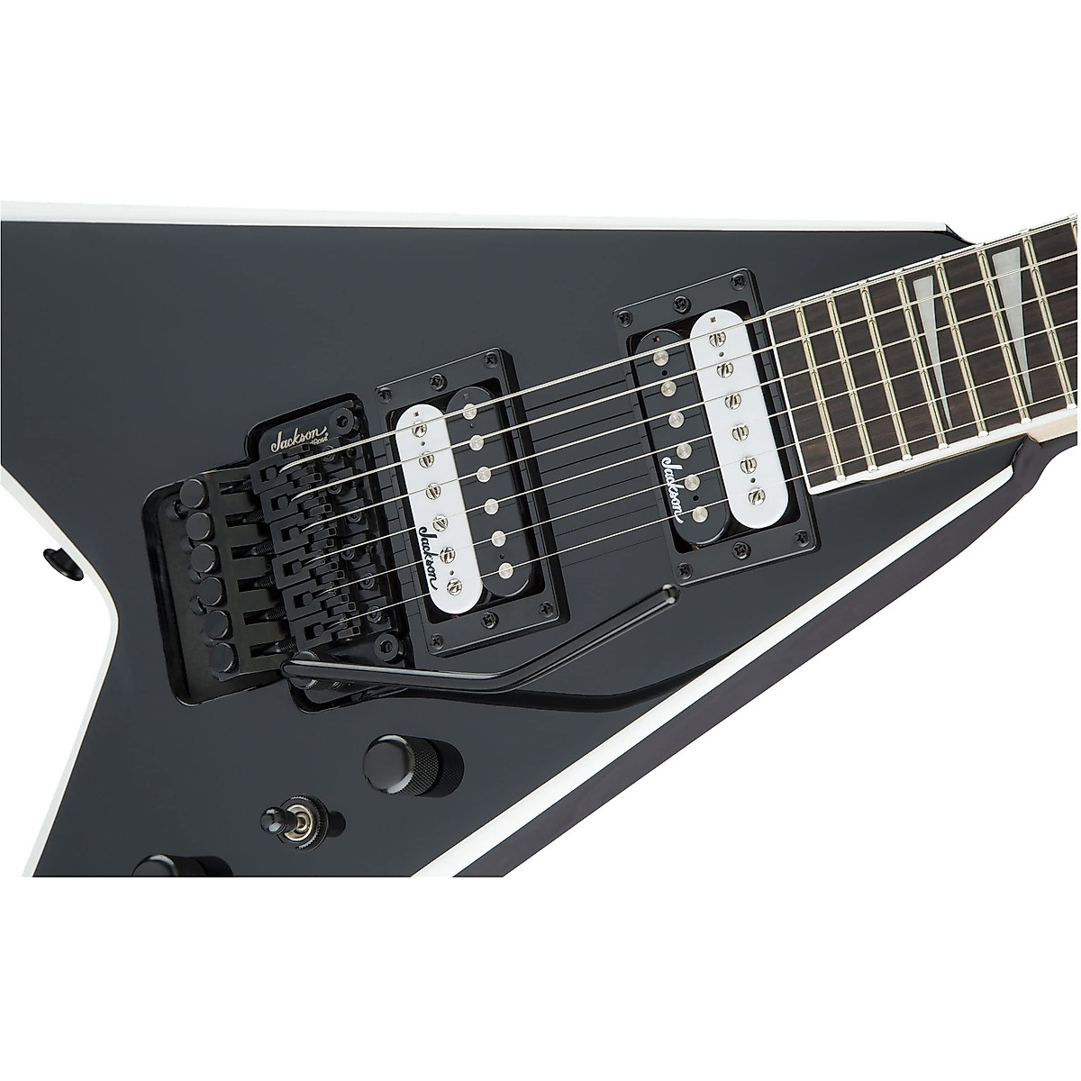 Jackson JS Series King V JS32 - Black with White Bevels
