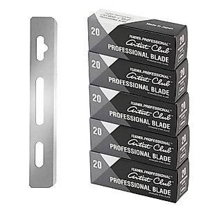 Feather Artist Club Professional Razor Blades - (5 Pack of 20) - Single Straight Edge Razor Blade Refills for Shaving - For Men & Barbers