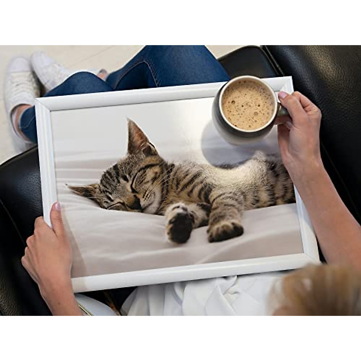 Creative Tops 'Kitten' Cushioned Bean Bag Lap Tray, 44 x 34 cm (17.5" x 13.5") - Multi-Colour
