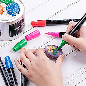 Mr. Pen- Acrylic Paint Marker Pens, 8 Colors, Acrylic Paint Pens for Rocks Painting, Glass, Wood, Ceramic, Fabric, Canvas, Mugs, Scrapbooking, Rock Painting Pens, Rock Art, Glass Painting Supplies