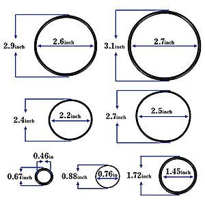 R0358000 O-Ring Replacement Kit for Zodiac Janay DE DEL DEV CL CV Series Cartridge Pool Filter, Compatible with Models CV340 CV460 CV580 CL340 CL460 CL580 DEV48 DEV60 DEL48 DEL60