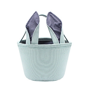 Lxitol Easter Baskets Easter Bunny Ears Bags - Easter Egg Bunny Bucket for Kids (Blue)