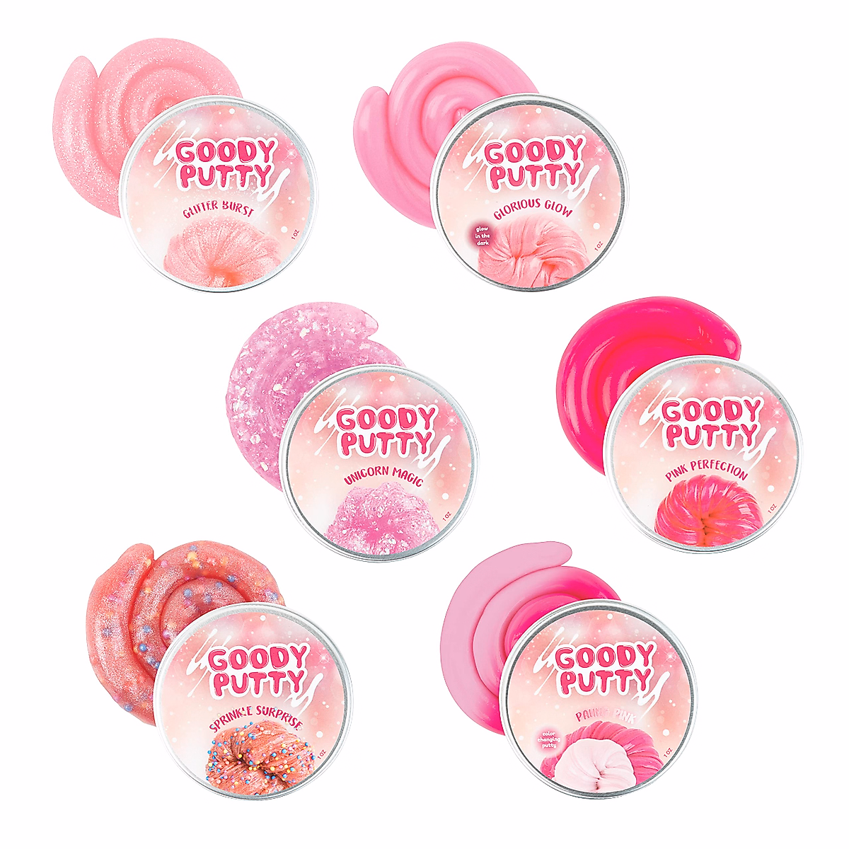 Goody Putty Pink Fidget Putty Toy Set Pink Party Favor for Girls