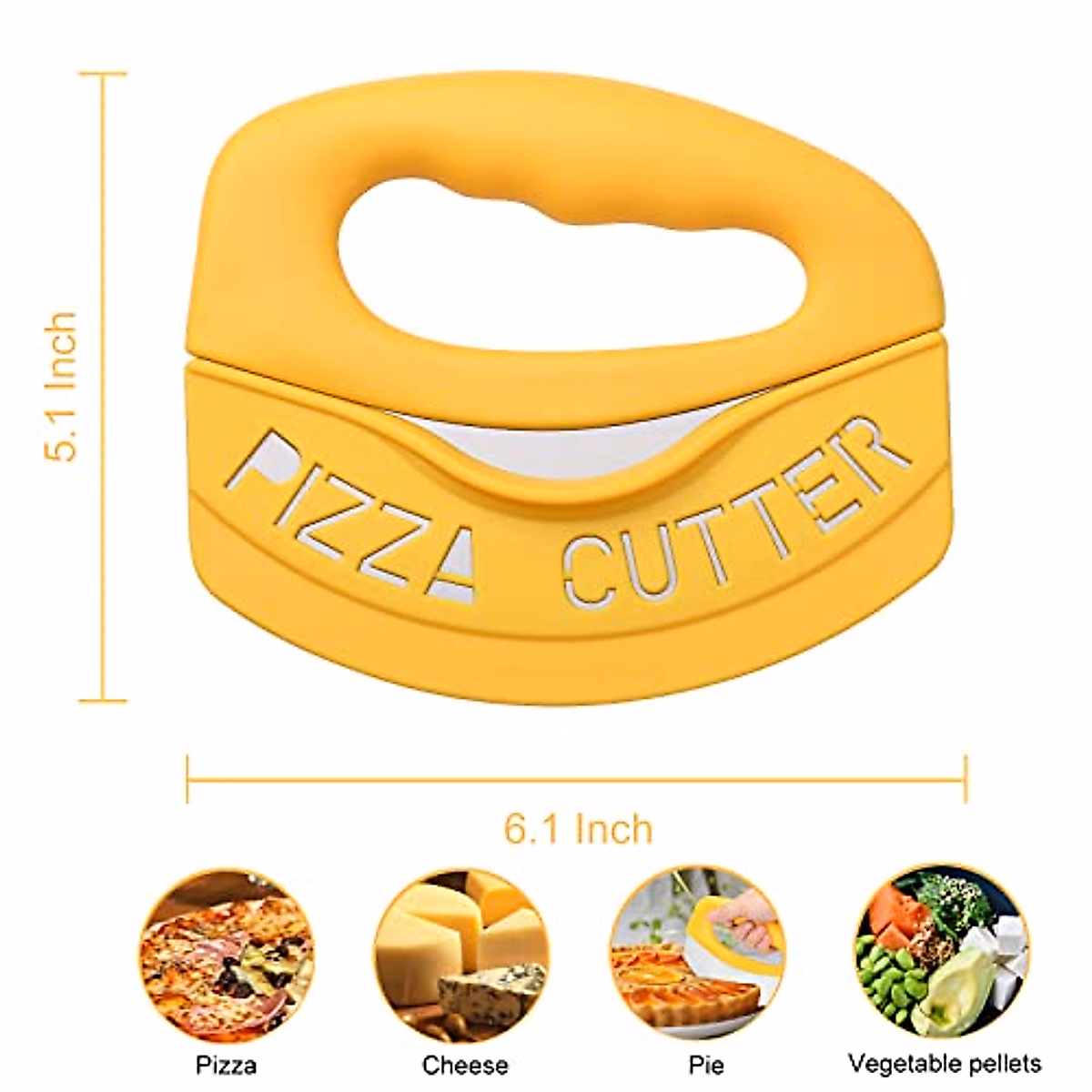 TACGEA Pizza Cutter, Sharp Blade Stainless Steel Pizza Cutter Slicer with Protective Sheath, Kitchen Tool