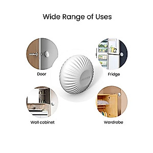 UGREEN Door Stopper Wall Protector Door Bumper Knob Shield Handle Guard Self Adhesive for Bedroom, Kitchen, Office, White 2 Pack