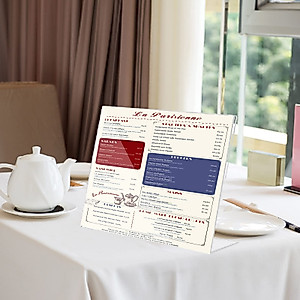 COYMOS Acrylic Sign Holder 8.5 x 11 Horizontal 6 Pack Slant Back Acrylic Stands for Display Plexiglass Clear Acrylic Display Stands for Ad Frame, Picture Photo Frames, Promotions, Restaurants, Office