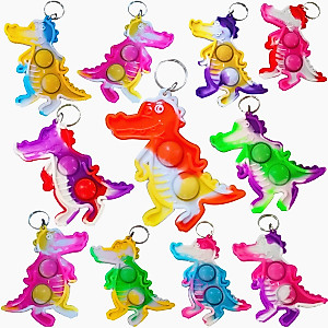 Roaqua 30 Packs Bulk Mini pop Crocodile Fidget Gift for Holiday Boys and Girls Kids Party Supplies and Classroom Students Prize
