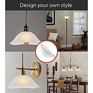 Aspen Creative 23519-11, Alabaster Replacement Glass Shade for Medium Base Socket Torchiere Lamp, Swag Lamp and Pendant & Island Fixture, 11-7/8" Diameter x 4" Height