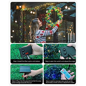 Acina 2 Pack Each 250 LED 85FT 8Modes Solar Powered String Lights Outdoor Waterproof, Solar Christmas Tree Lights Green Wire for Birthday Party Wedding Garden Patio Yard(Warm White & Multiple Colors)