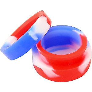 Yullmu 5ml Silicone Container Non-Stick Food Grade Oil Wax Concentrate Jars 20pcs （The Color is Random）