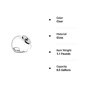 Anchor Hocking Glass Penny Candy Jar with Chrome Cover, 1/2 Gallon