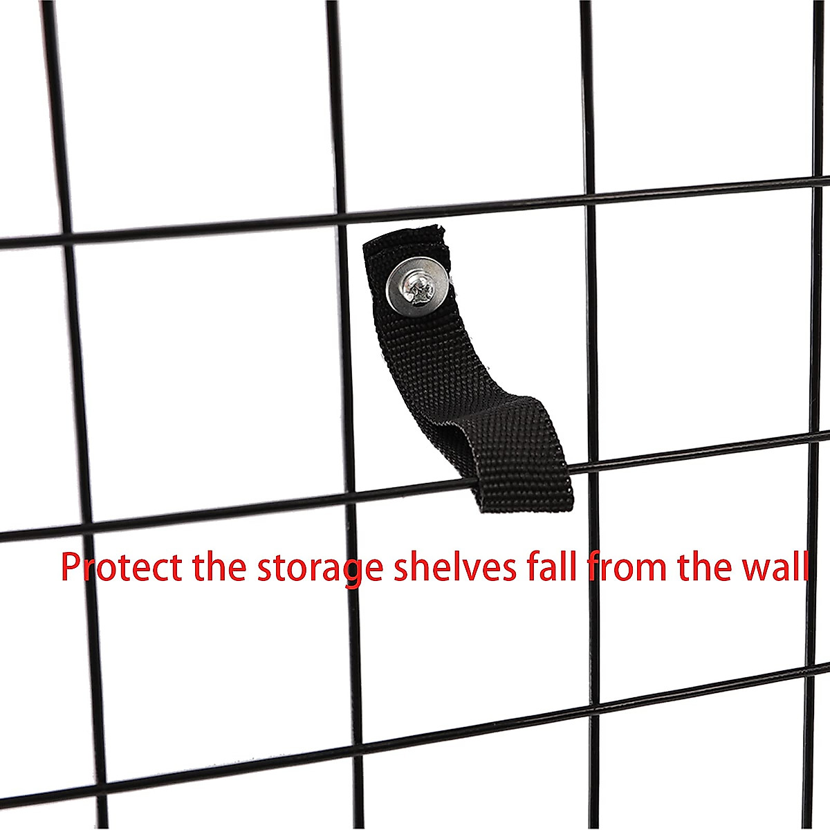 Cedilis Cube Storage Organizer, 6-Cube Wire Storage Shelves, Metal Grids Book Shelf Bookcase, Cube Closet Organizer, Modular Shelving Units for Living Room, Bedroom, Home, Office, Black