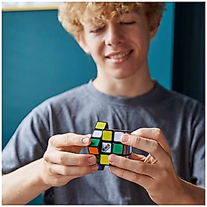 Rubik's Cube, Original 3x3 Puzzle Brain Teaser Fidget Toy with Removable Interchangeable Mod Stickers to Customize, for Adults & Kids Ages 8 and up
