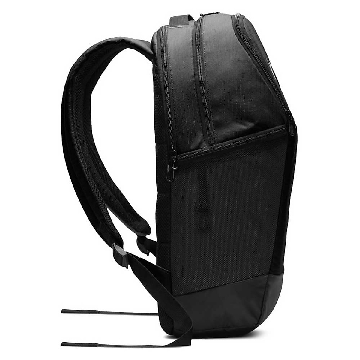 Nike Brasilia Medium Training Backpack for Women and Men with Secure Storage & Water Resistant Coating, Black/Black/White