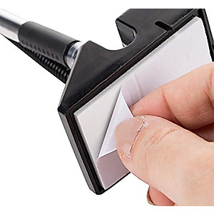 Juvale Desktop Pen - 6-Pack Counter Pens, Security Gel Ink Pens for Bank, Office, Hotel Lobbies, Retail Stores, Anti-Theft Pen with Adhesive-Backed Base, Black, 0.5mm Ballpoint