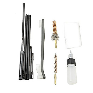 Aimee_JL Rifle Gun Cleaning Kit Set Shotgun Cleaner Brush Rod Maintenance for .22cal .223 556 Caliber with Durable Pouch Accessories