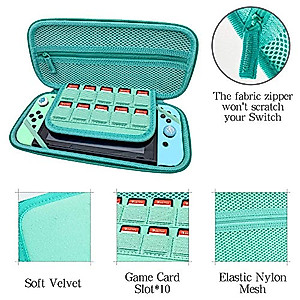 Hard Shell Carrying Case for Nintendo Switch - Storage Bag for Nintendo Switch Console. - Handle Design & Coms with Accessories - [All in One Bundle] [Ideal Gift]