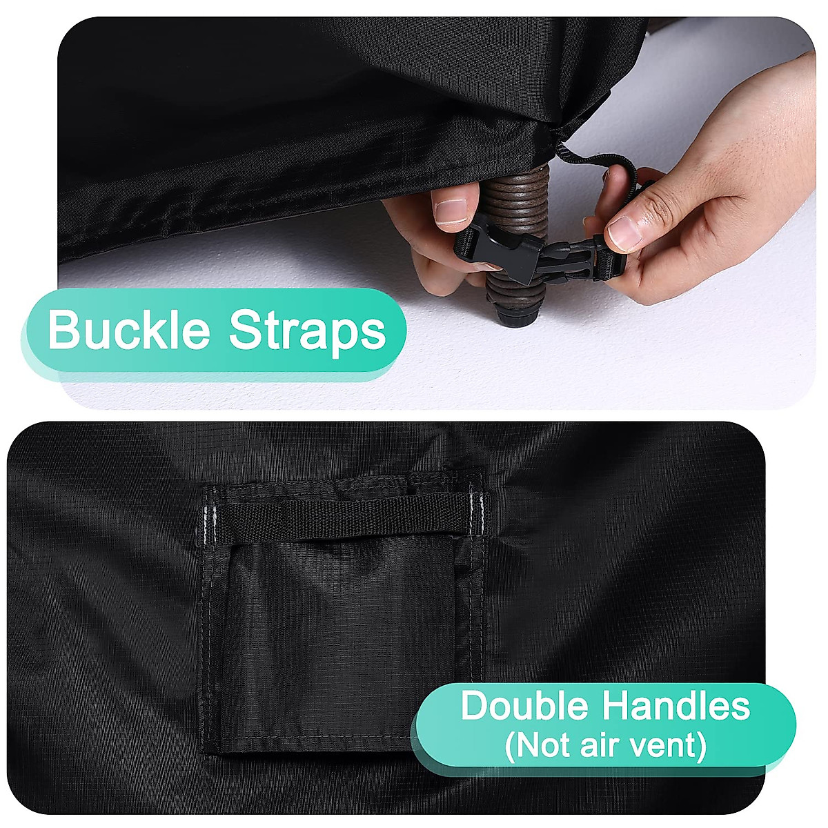 ABCCANOPY Table Cover Round Table Cover Outdoor Furniture Cover Furniture Waterproof and Dustproof Windproof Tear Resistance UV Resistance Universal Furniture Table Cover 60Dx28 InchesBlack