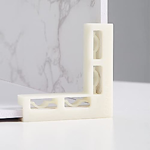 BEIYANG 2 PCS 24X24 in Marble White Wood Backdrop Boards Kit, Photography Backdrop Boards with 2 PCS Brackets for Flat Lay or Food Photography