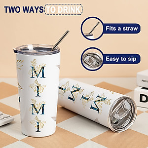 Best Mimi Gifts for Grandma- Cute Grandma's Tumbler- Mother's Day Birthday Christmas Gifts for Grandmom from Grandson Granddaughter