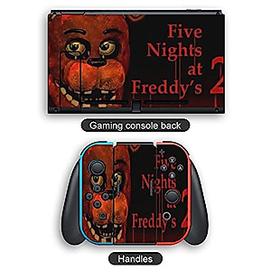 FNAF Sticker for Switch Protector Cover Protective Faceplate Full Set Console Dock for Switch/Switch lite