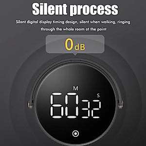Digital Kitchen Timer - Magnetic with Large LED Display, Volume Adjustable Countdown/up Clock, Twist One Button Operation for Teacher Kids and Elderly,for Classroom Home Work Fitness