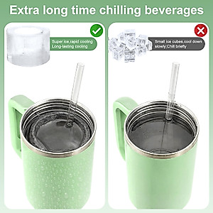 Ice Cube Tray for Stanley Cup, Silicone Ice Cube Maker With Lid for 30-40 oz Tumbler, for Chilling Whiskey, Cocktails, Drinks, Coffee, Easy Fill and Release Ice Maker, BPA Free